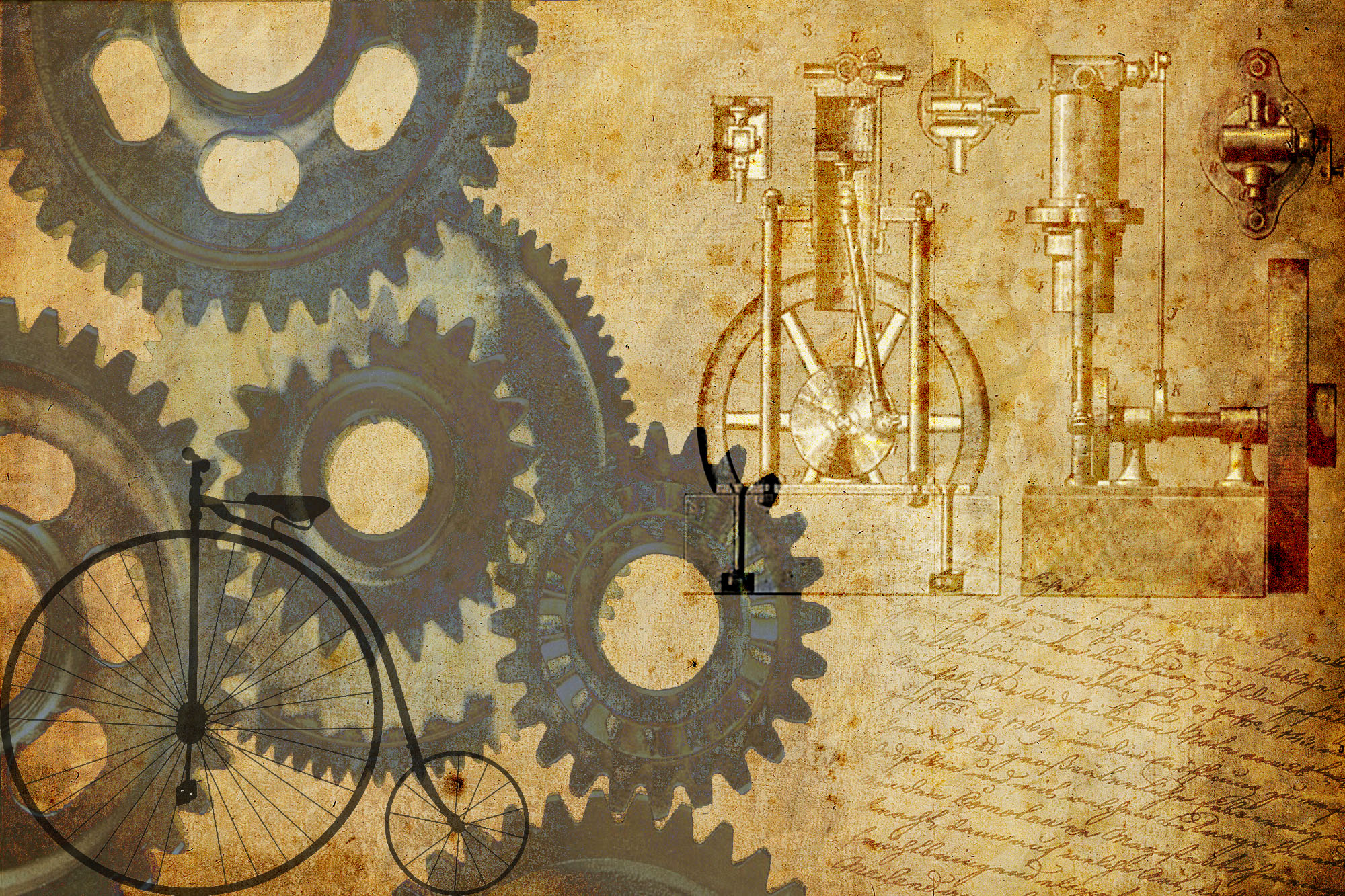Steampunk Frame Backgrounds for Powerpoint Templates - PPT Backgrounds