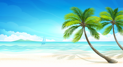 Tropical Island Beach Backgrounds for Powerpoint Templates - PPT ...