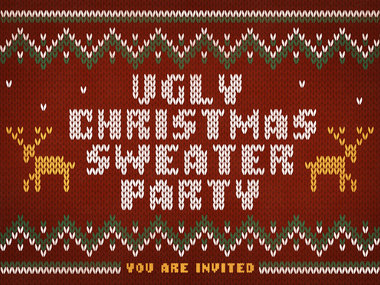 Ugly Christmas Sweater Party Graphic Backgrounds for Powerpoint ...
