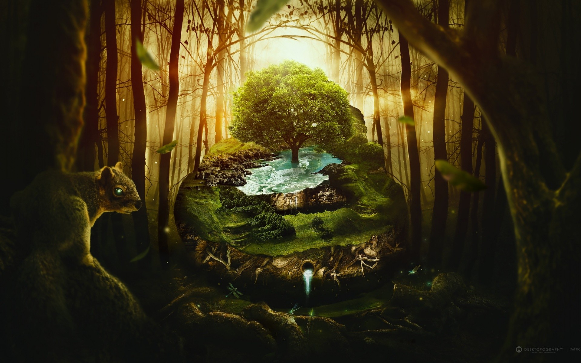 Wildlife Jungle Fantasy Art Backgrounds for Powerpoint Templates - PPT ...
