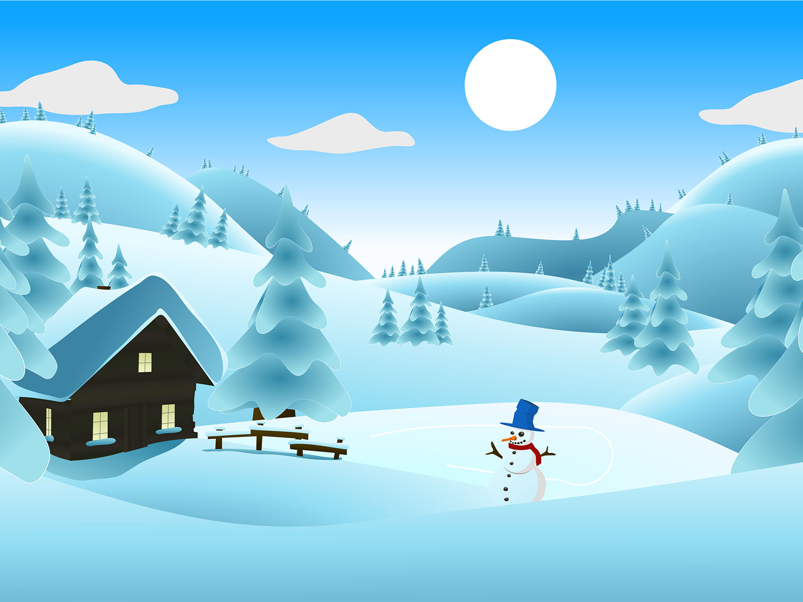Winter Presentation Backgrounds for Powerpoint Templates - PPT Backgrounds