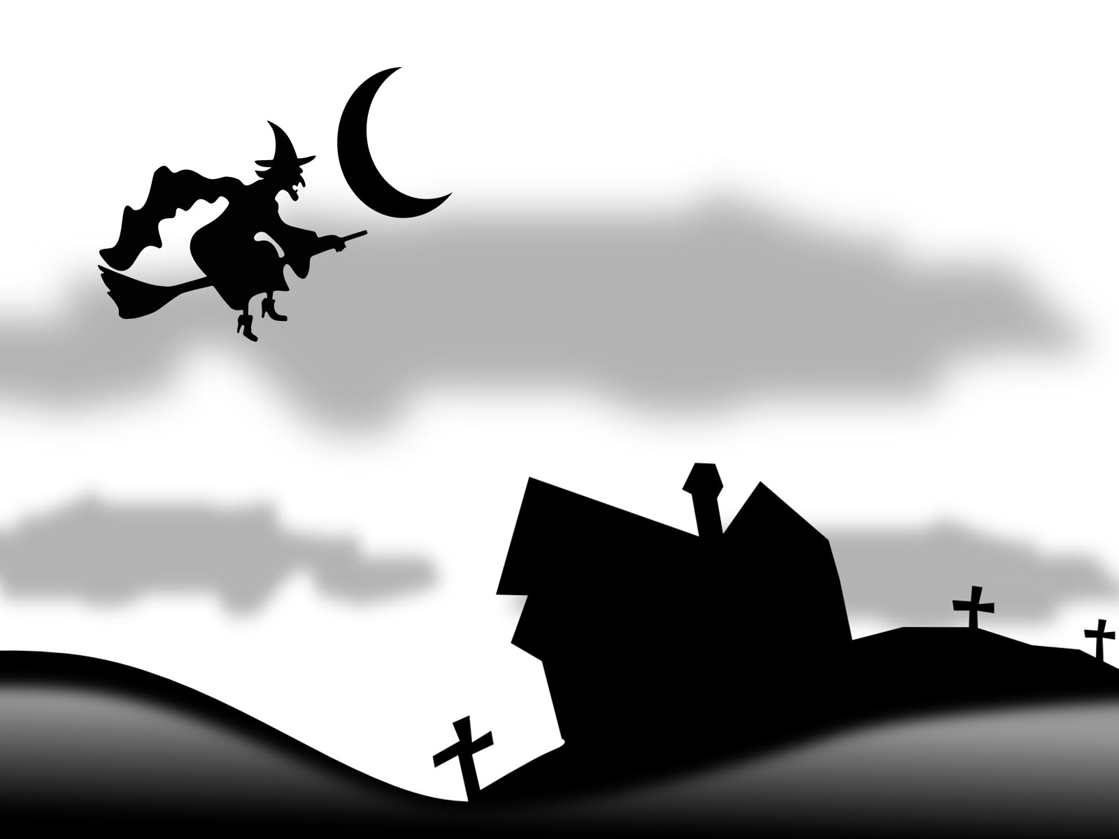 Witch Haunted Backgrounds for Powerpoint Templates - PPT Backgrounds