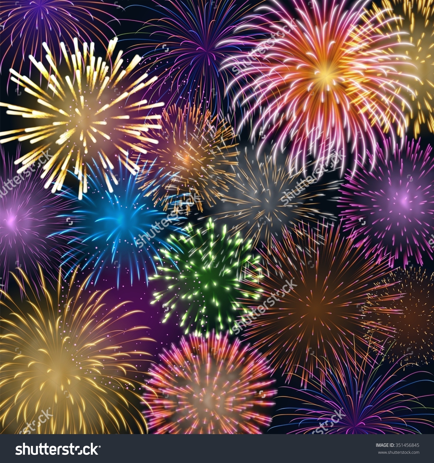 Background with Colorful Fireworks Backgrounds for Powerpoint Templates ...