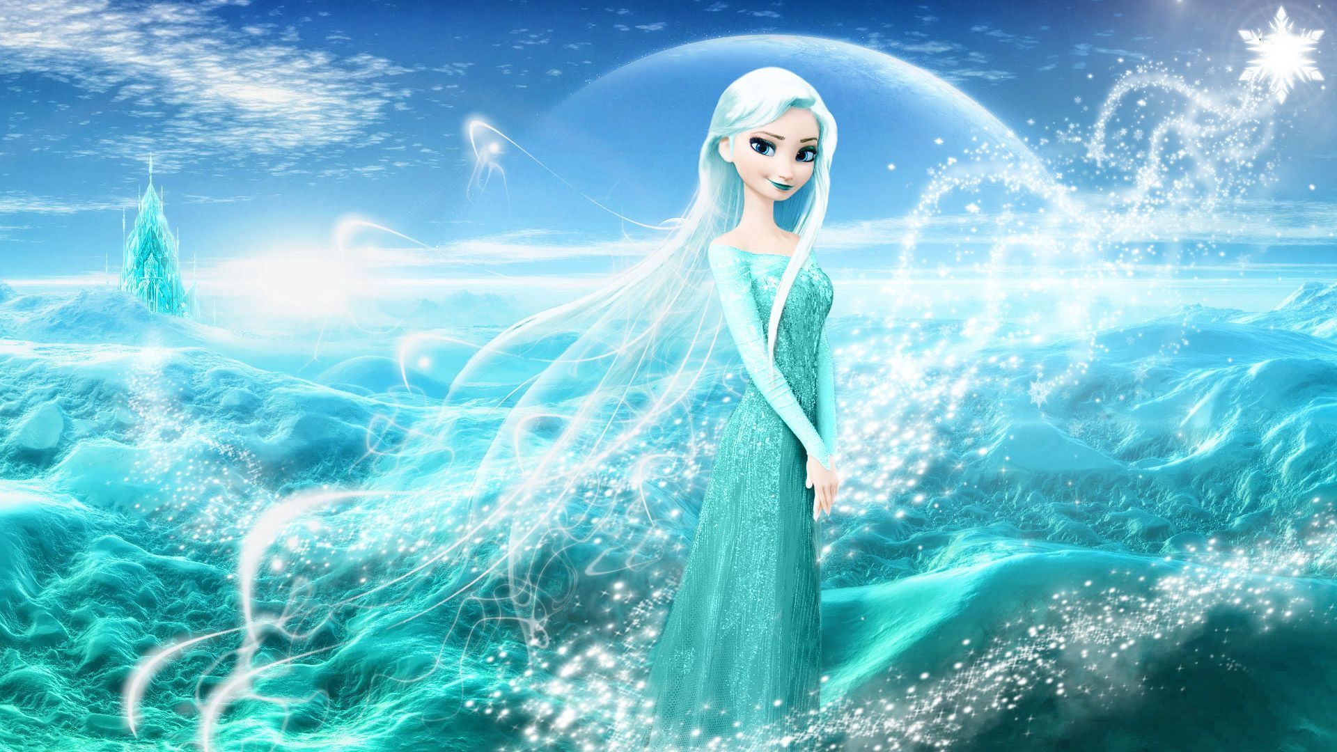 Elsa Frozen Image Backgrounds for Powerpoint Templates - PPT Backgrounds